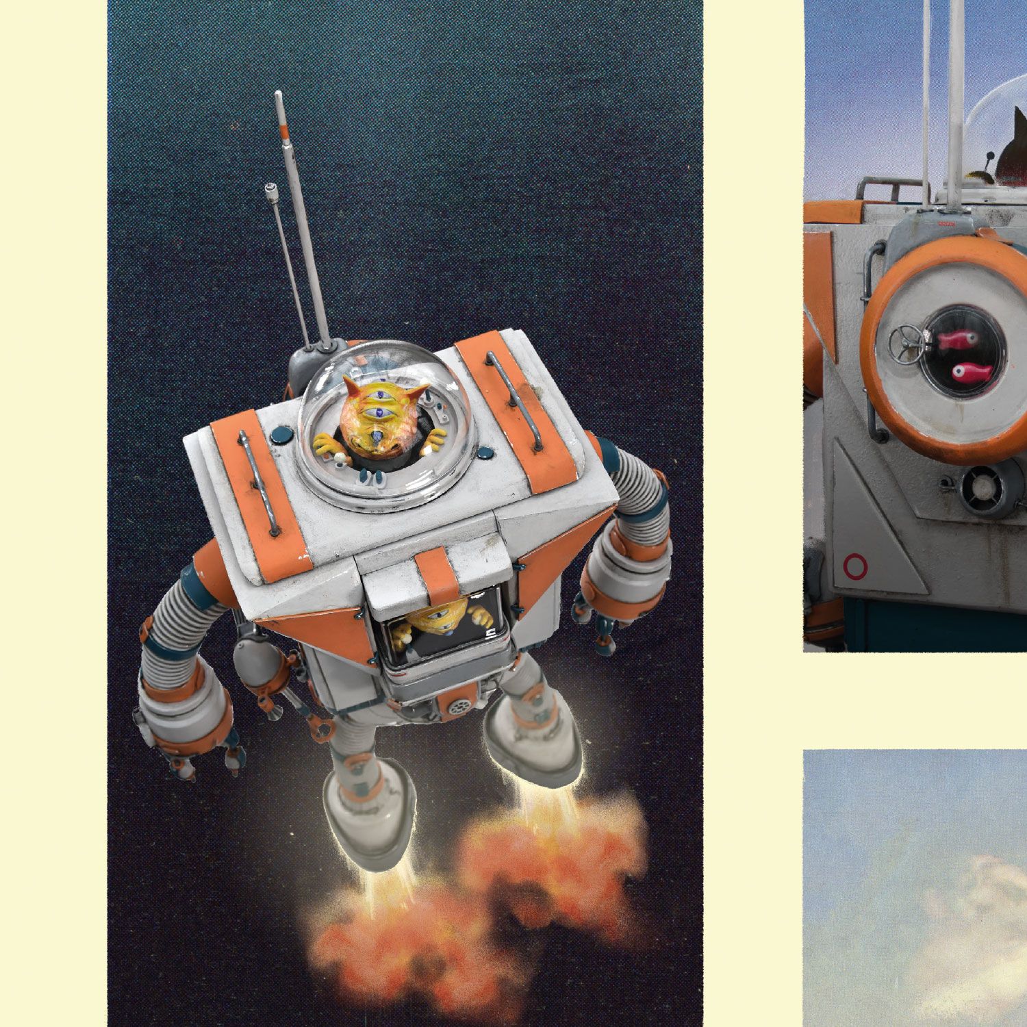 Space Cats and Mighty Super Bot 3000fx - Terra in Danger , Plakat A3 ...